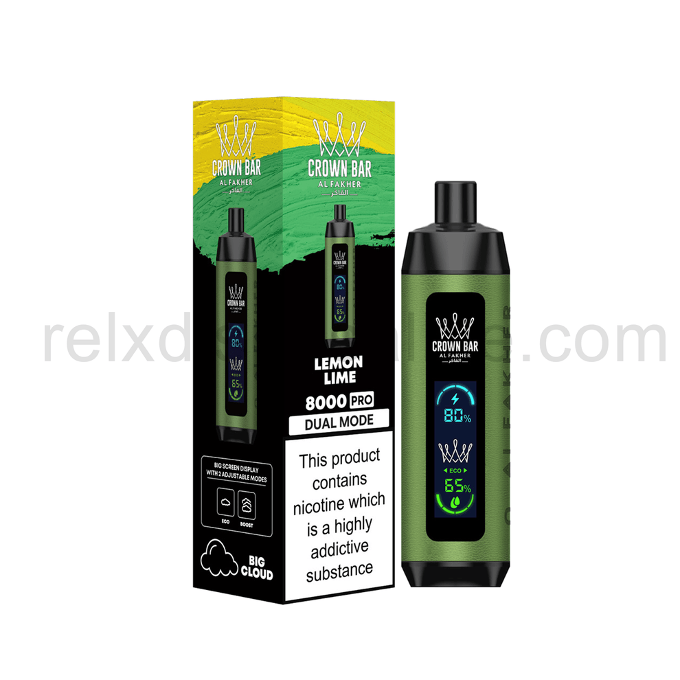 AL FAKHER CROWN BAR SHISHA-LEMON LIME Shisha – Relx Disposable